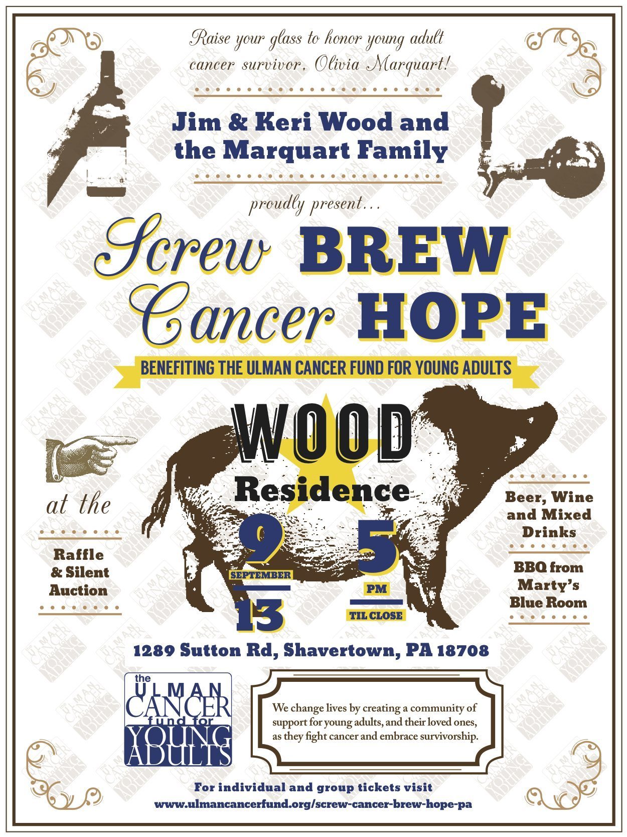 Screw Cancer Brew Hope PA - Ulman Foundation